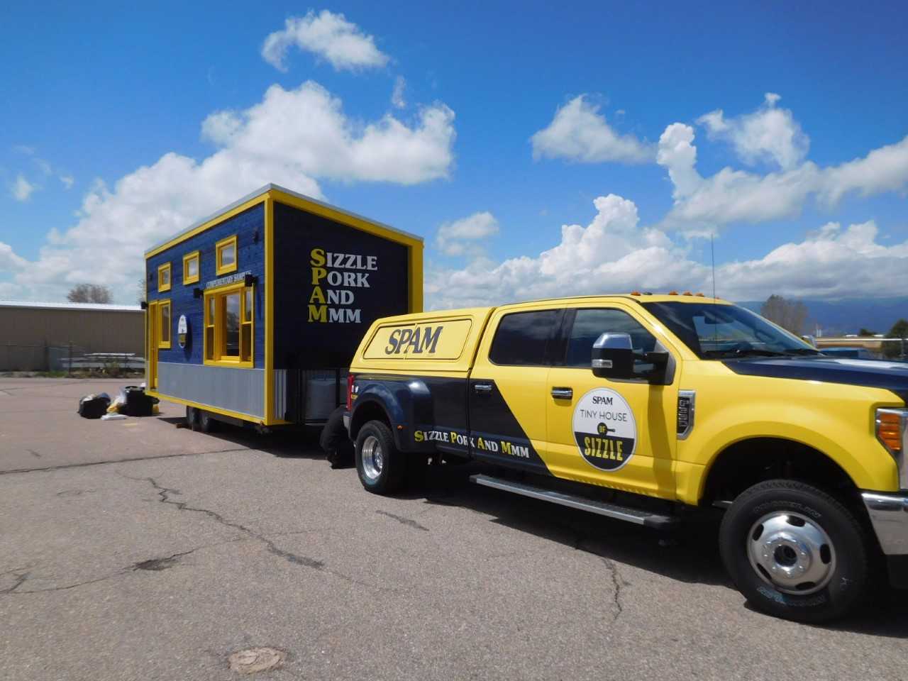 SPAM Tiny House: A Traveling Kitchen made by Tumbleweed